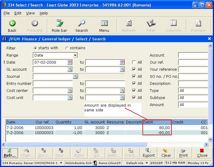 Release 370: Interbranch transfer for Romania