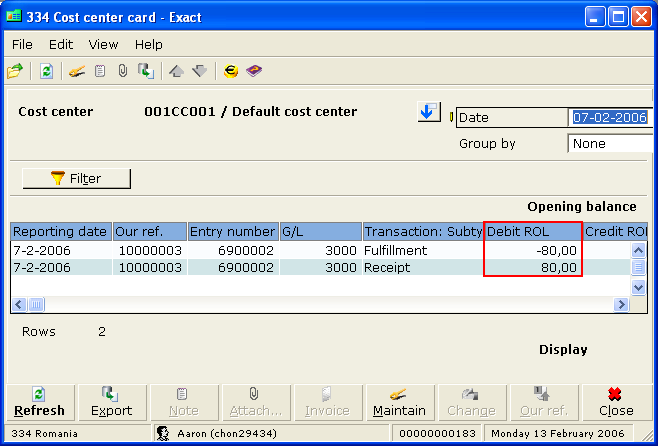 Release 370: Interbranch transfer for Romania