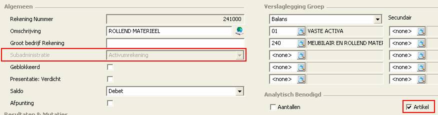 Activa registreren via het aankoopboek of divers dagboek