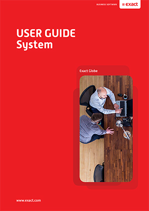 Exact Globe user manual - System