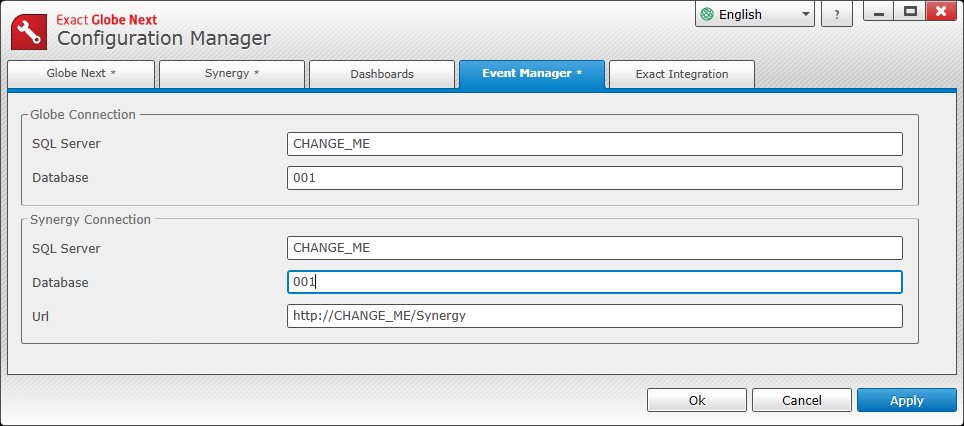 Exact Globe Next Configurator