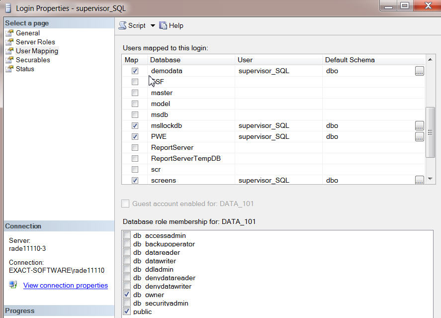 New Progression SQL server - same Progression application server
