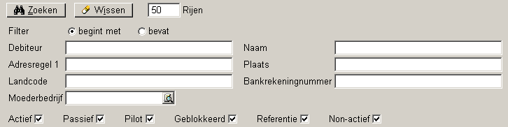 Debiteuren onderhouden