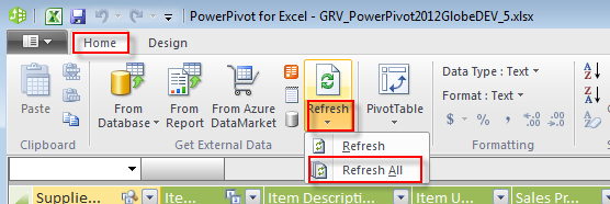 Exact Globe Next and PowerPivot