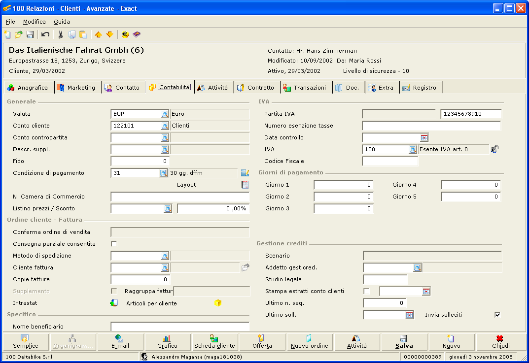 Creare e modificare clienti (debitori)