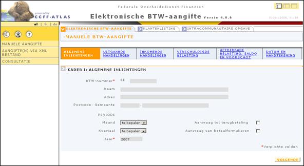 Intervat II - De elektronische BTW-aangifte in ProAcc Corporate