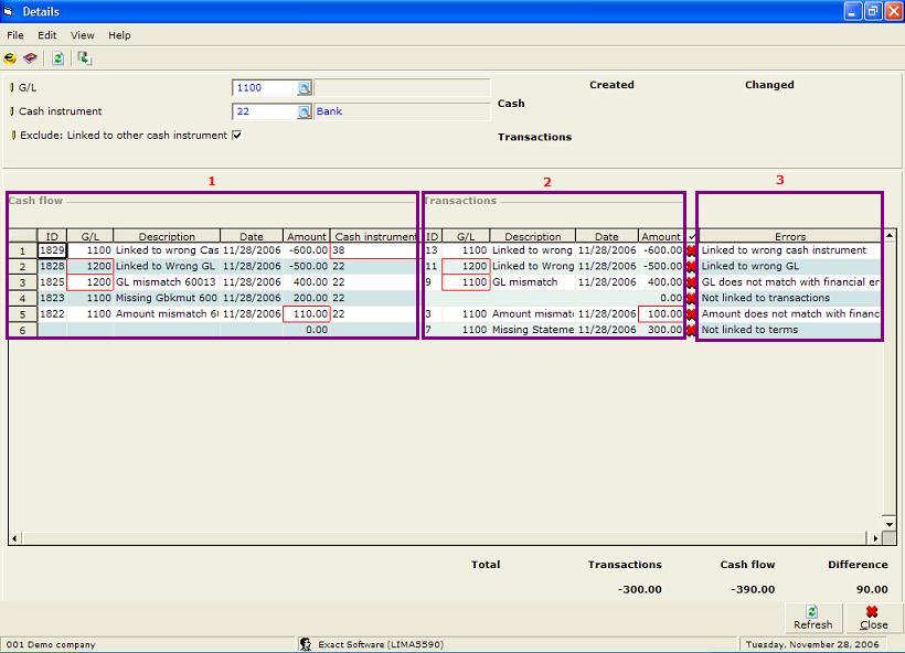 Diagnose: How to check cash balance inconsistency?