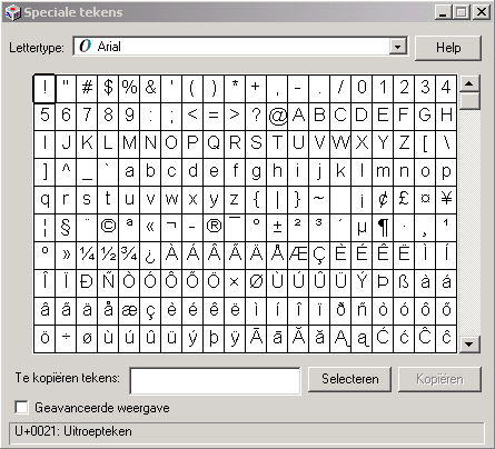 Diacritical symbols in e-Synergy