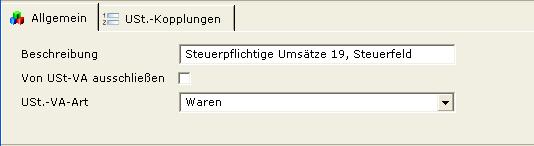 USt.-VA-Felder anlegen und verwalten
