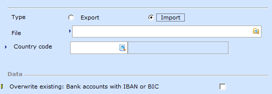 Exporting and importing bank account data with IBAN and BIC-code with ...