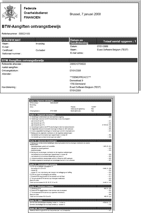 Intervat II - De elektronische BTW-aangifte in ProAcc Corporate